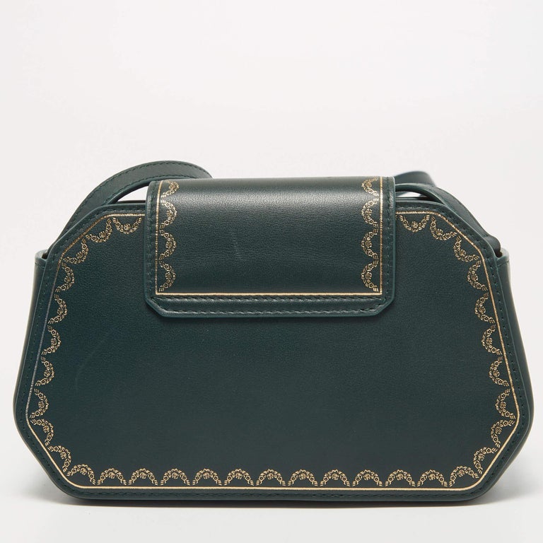 Cartier Green Leather Nano Guirlande De Cartier Bag For Sale at 1stDibs
