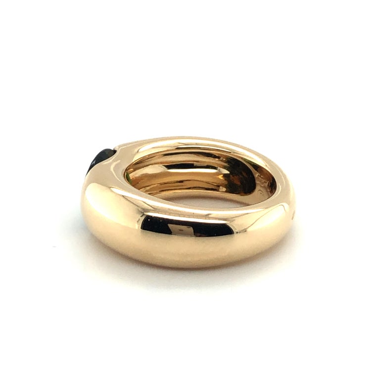 Cartier Green Tourmaline Ring in 18 Karat Yellow Gold at 1stDibs