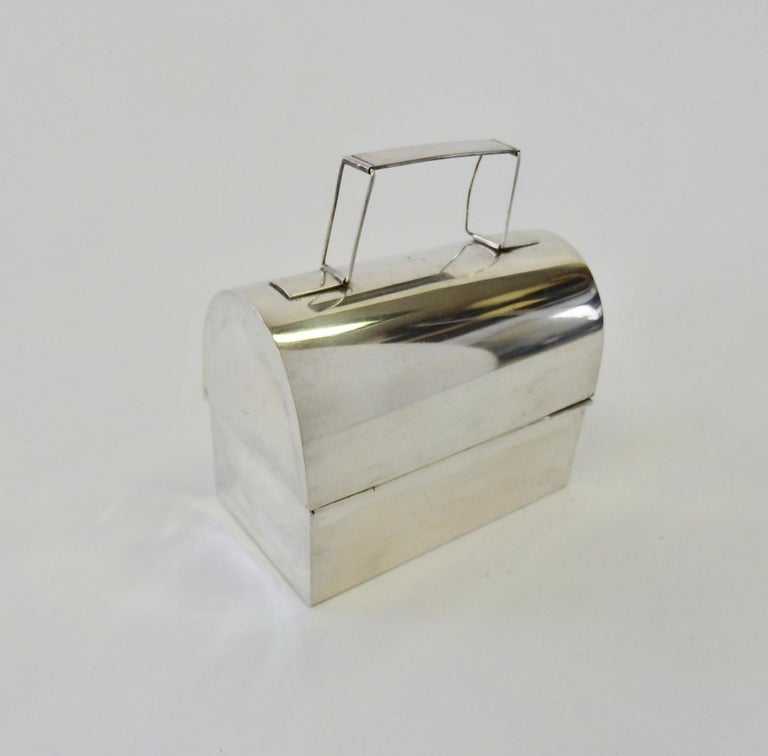 Cartier Handmade Sterling Silver Diminutive Lunch Box Purse at 1stDibs