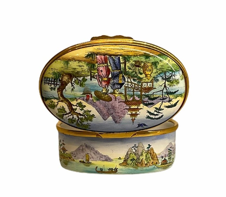 Cartier Hand Painted Enamel Porcelain Trinket Box For Sale at 1stDibs ...