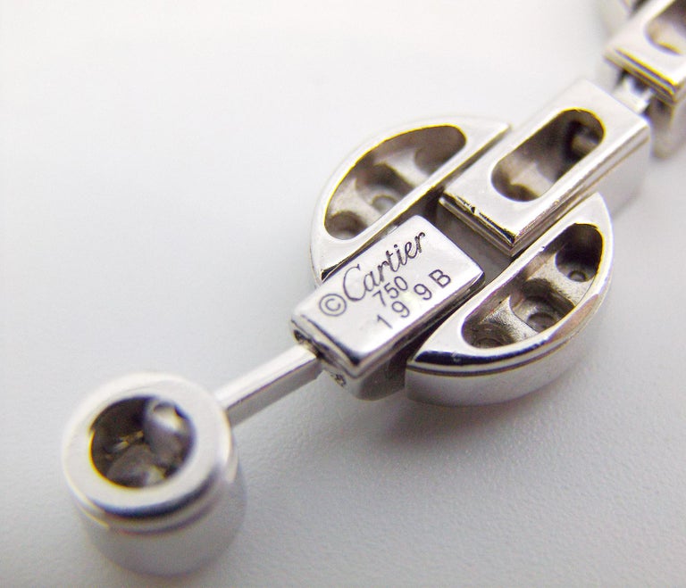 Cartier Himalia 18K White Gold Diamond Earrings For Sale at 1stDibs