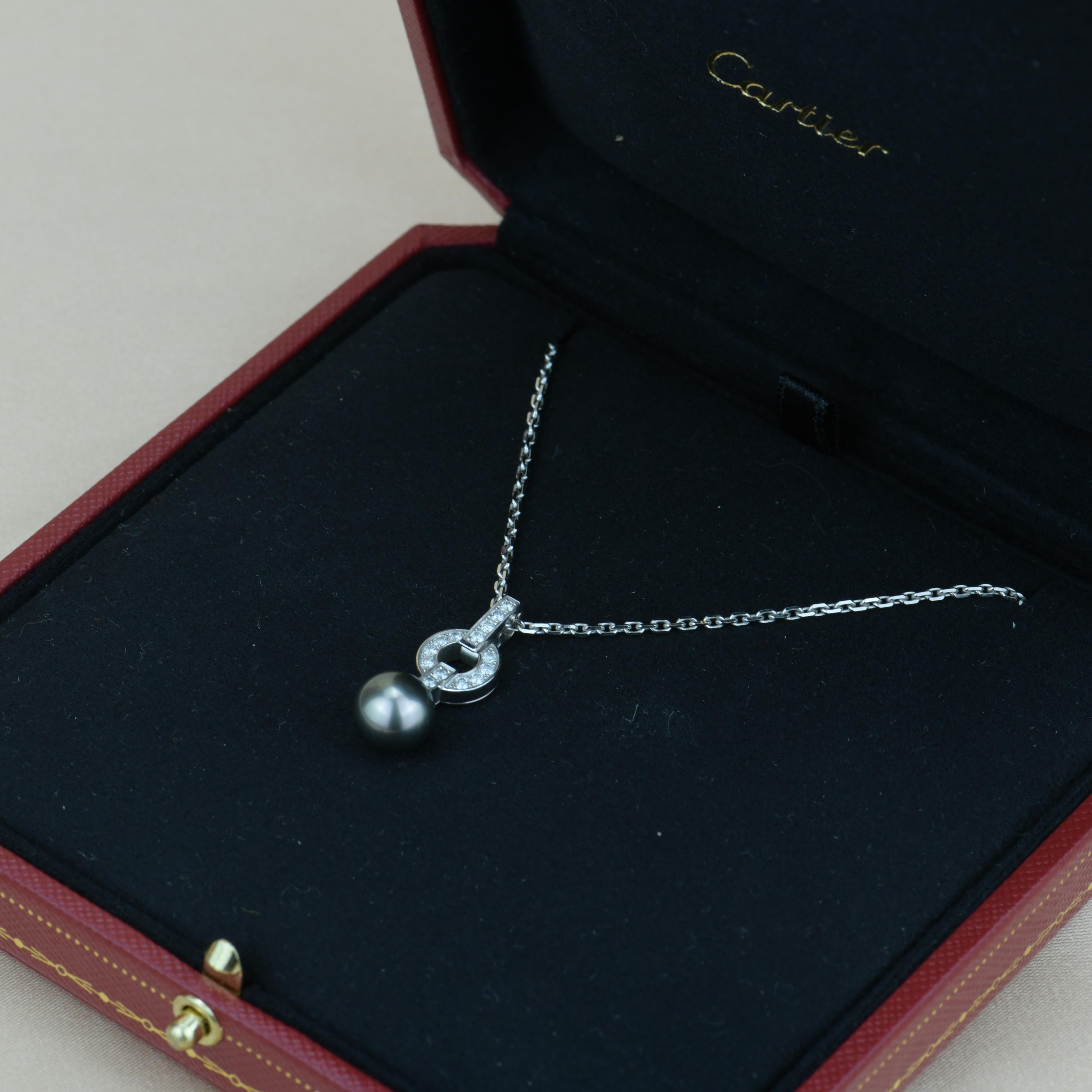 Cartier Himalia Diamond and Pearl Pendant Necklace at 1stDibs | cartier ...