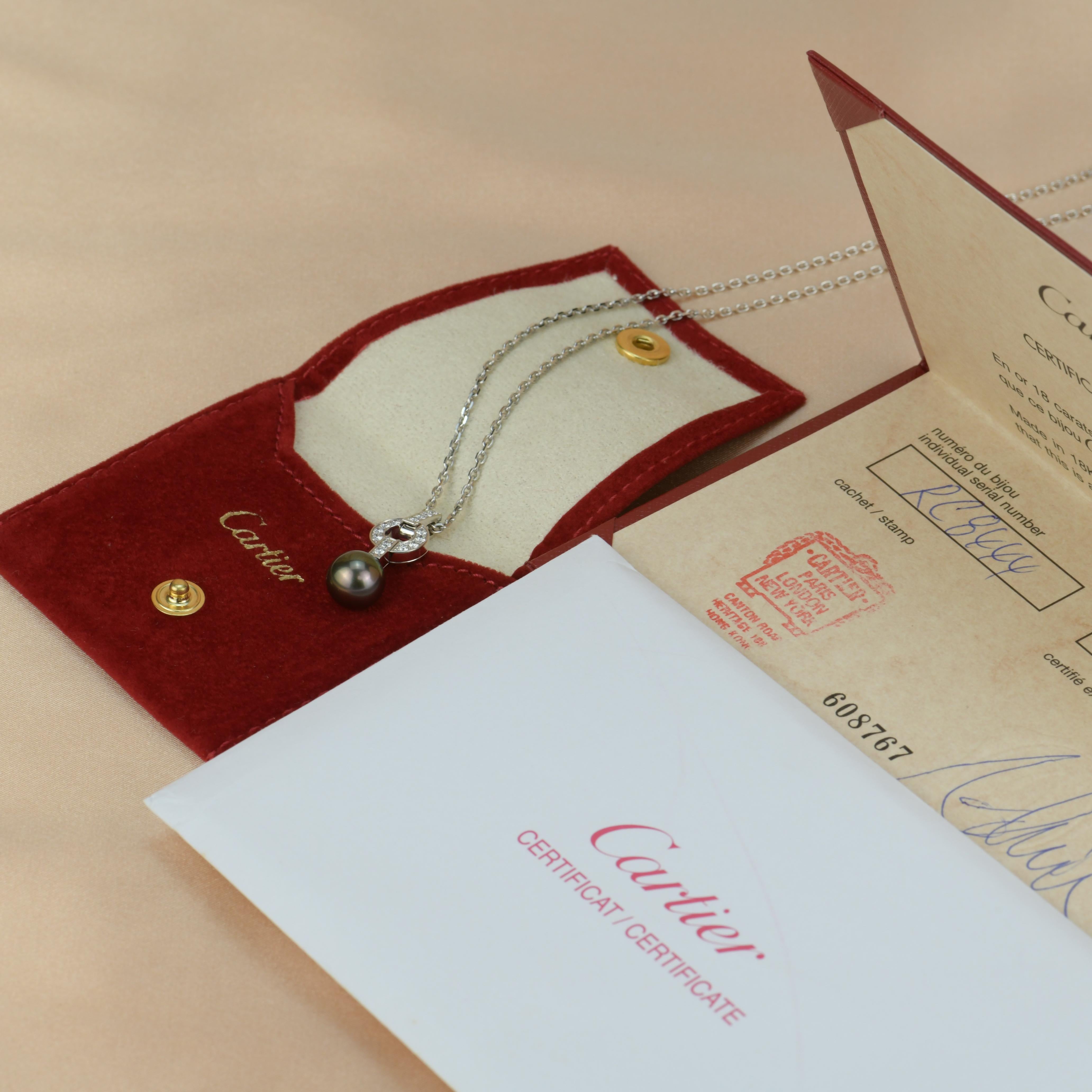 Cartier Himalia Diamond and Pearl Pendant Necklace at 1stDibs | cartier ...