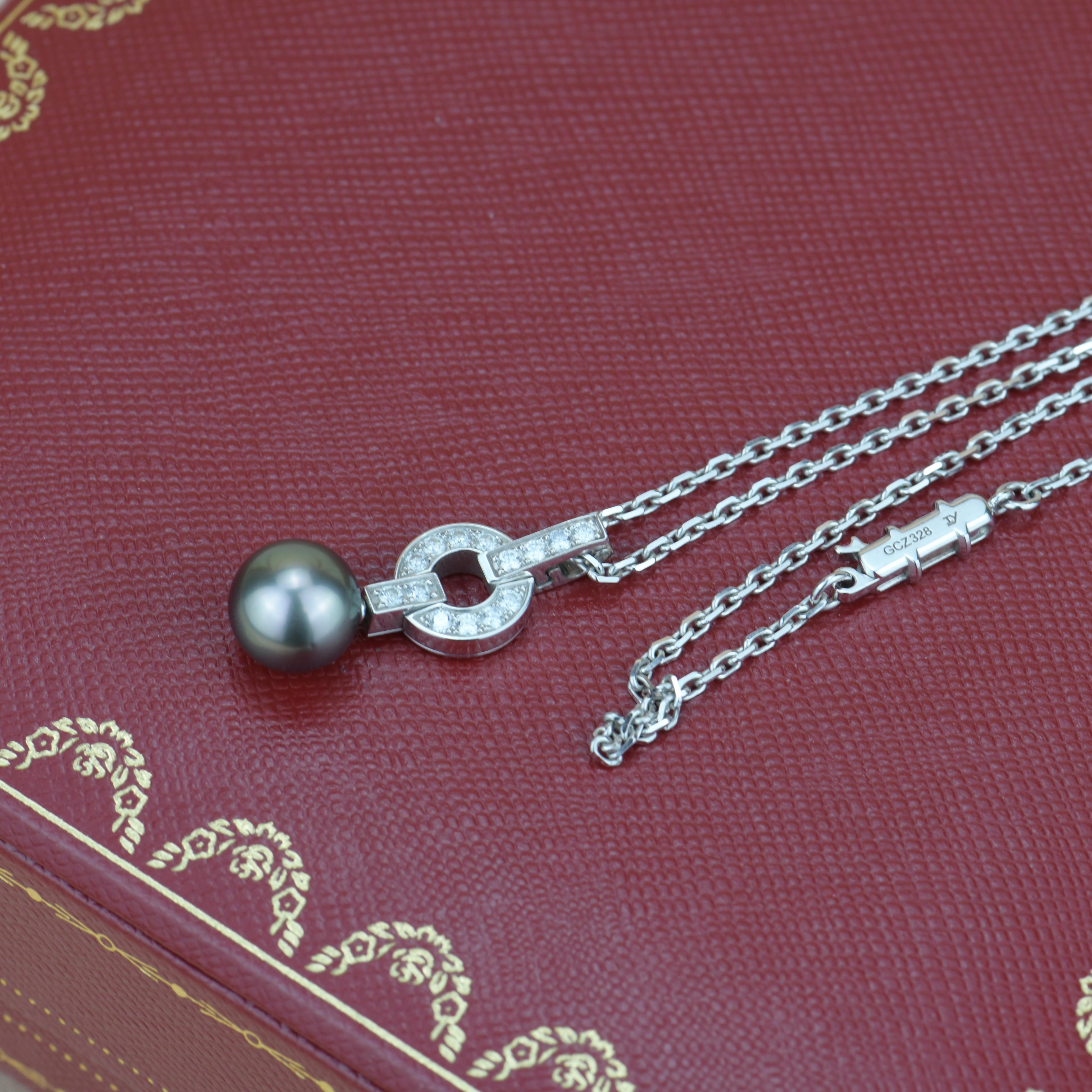 Cartier Himalia Diamond and Pearl Pendant Necklace at 1stDibs | cartier ...