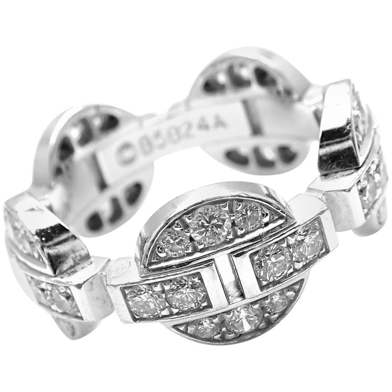 Cartier Himalia Diamond White Gold Band Ring at 1stDibs
