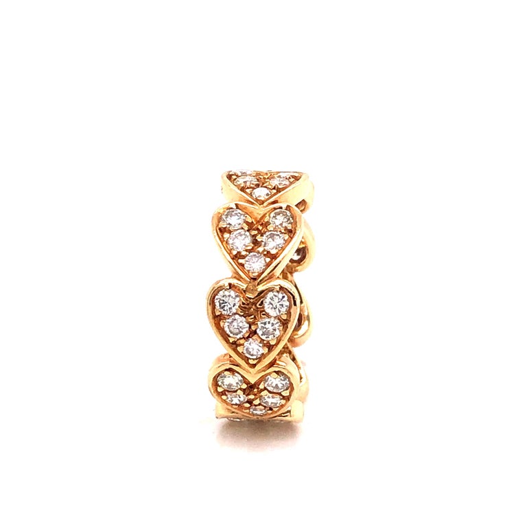 Cartier Infinity Heart Diamond Ring 18 Karat Yellow Gold at 1stDibs ...