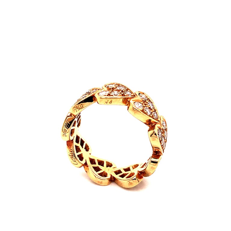 Cartier Infinity Heart Diamond Ring 18 Karat Yellow Gold at 1stDibs ...
