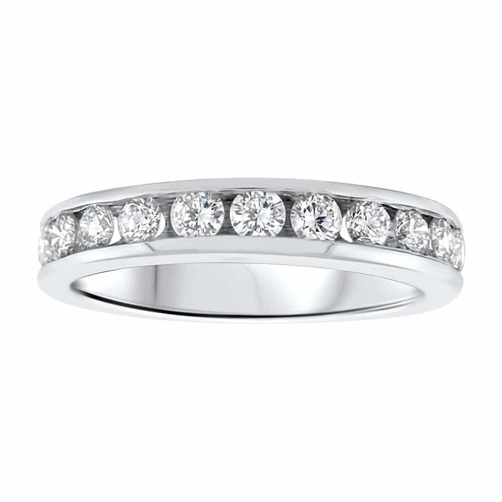 Cartier Inspired Channel Set Diamond Eternity Ring For Sale at 1stDibs ...