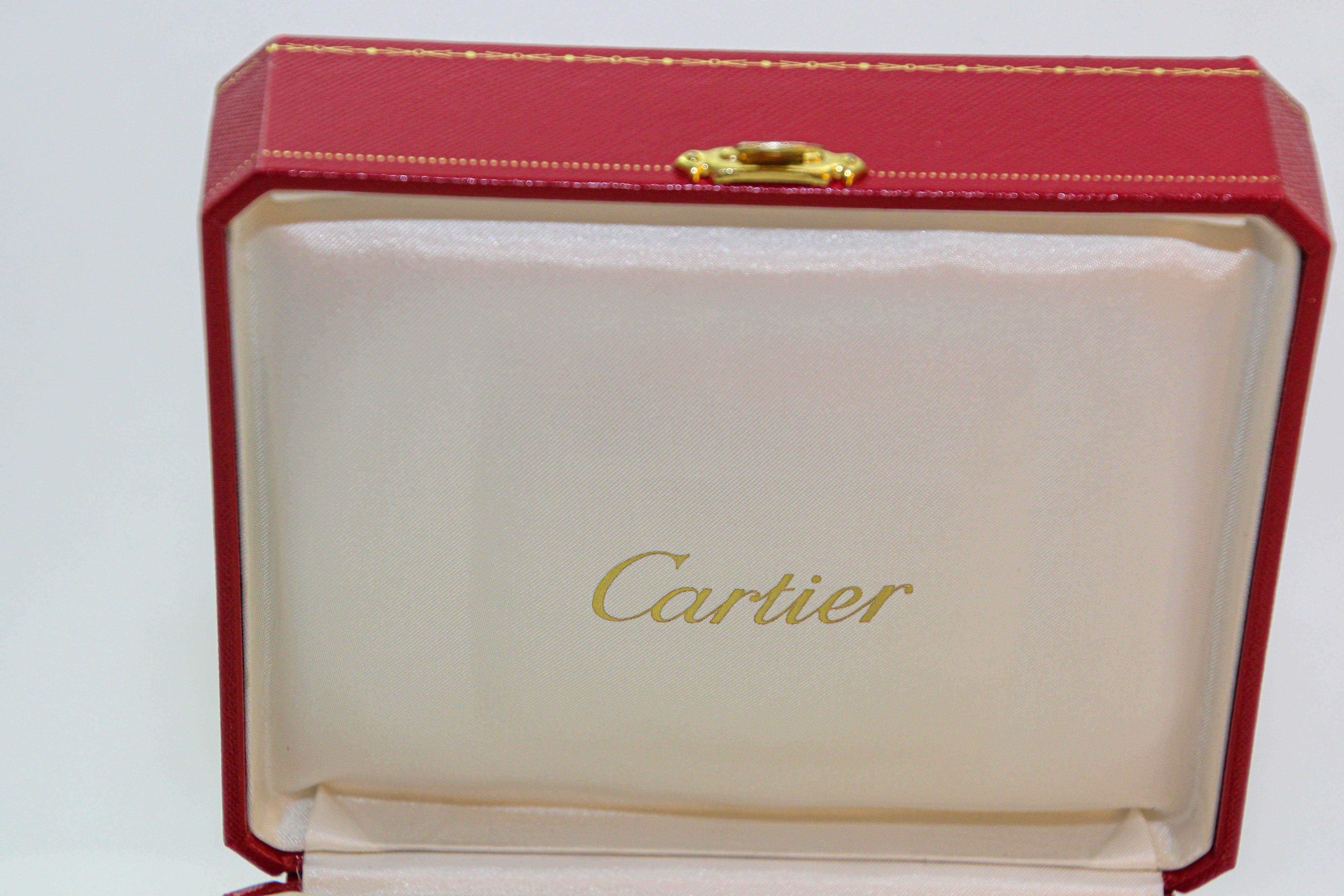 Cartier Jewelry Storage travel box in Red Leather Gilt Embossed For ...