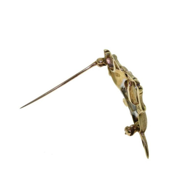 Vintage Cartier Jockey Brooch Pin Gold and Platinum, Diamonds and ...