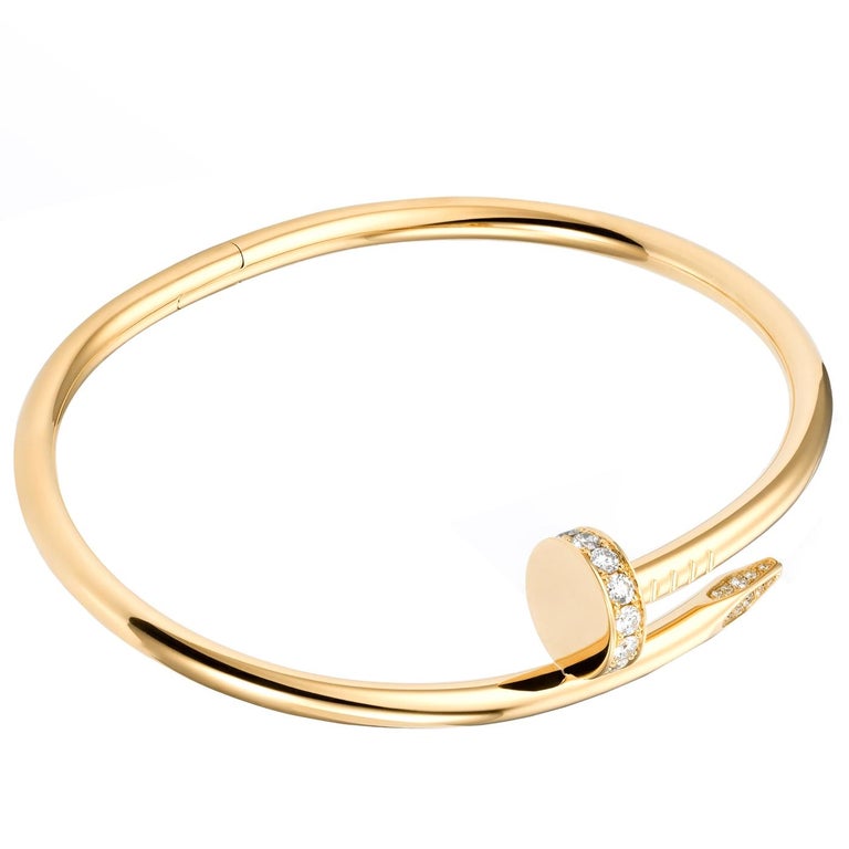 Cartier Bracelet Juste Un Clou en or jaune 18 carats avec 32 diamants ...