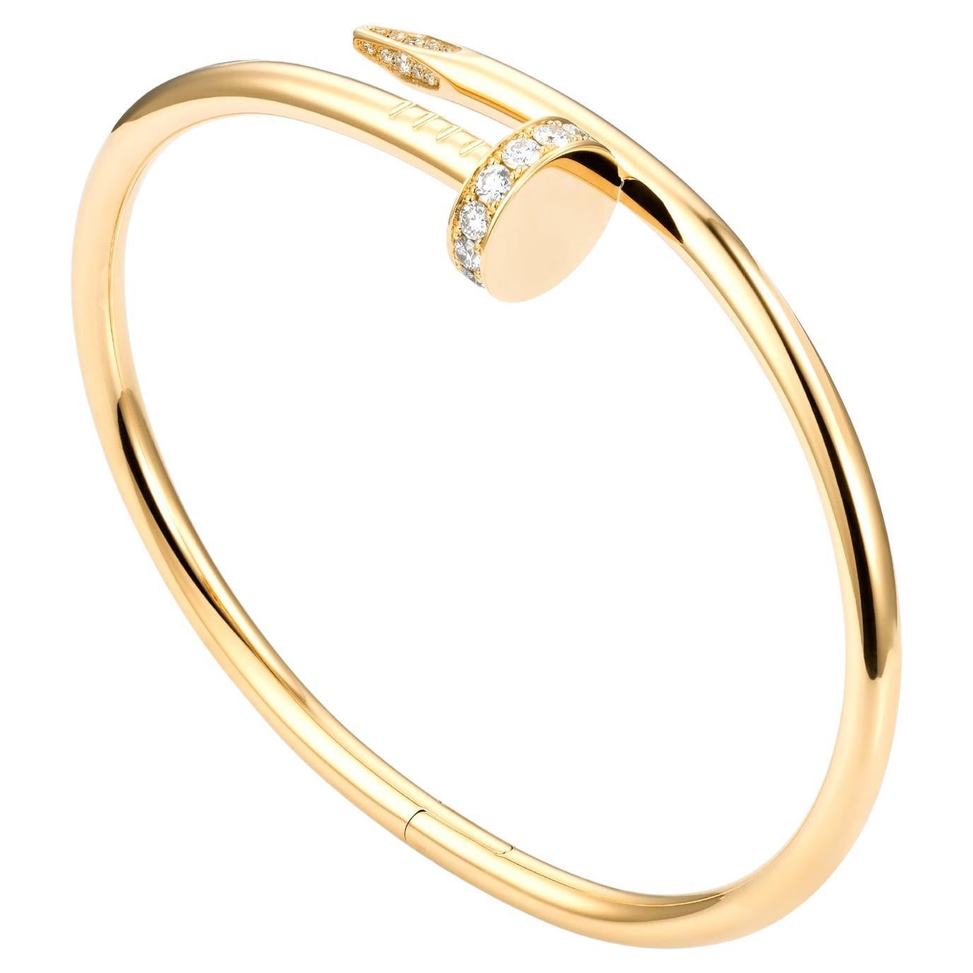 Cartier Juste Un Clou 0.13ct 22 Brilliant-cut Diamond 18K Yellow Gold ...