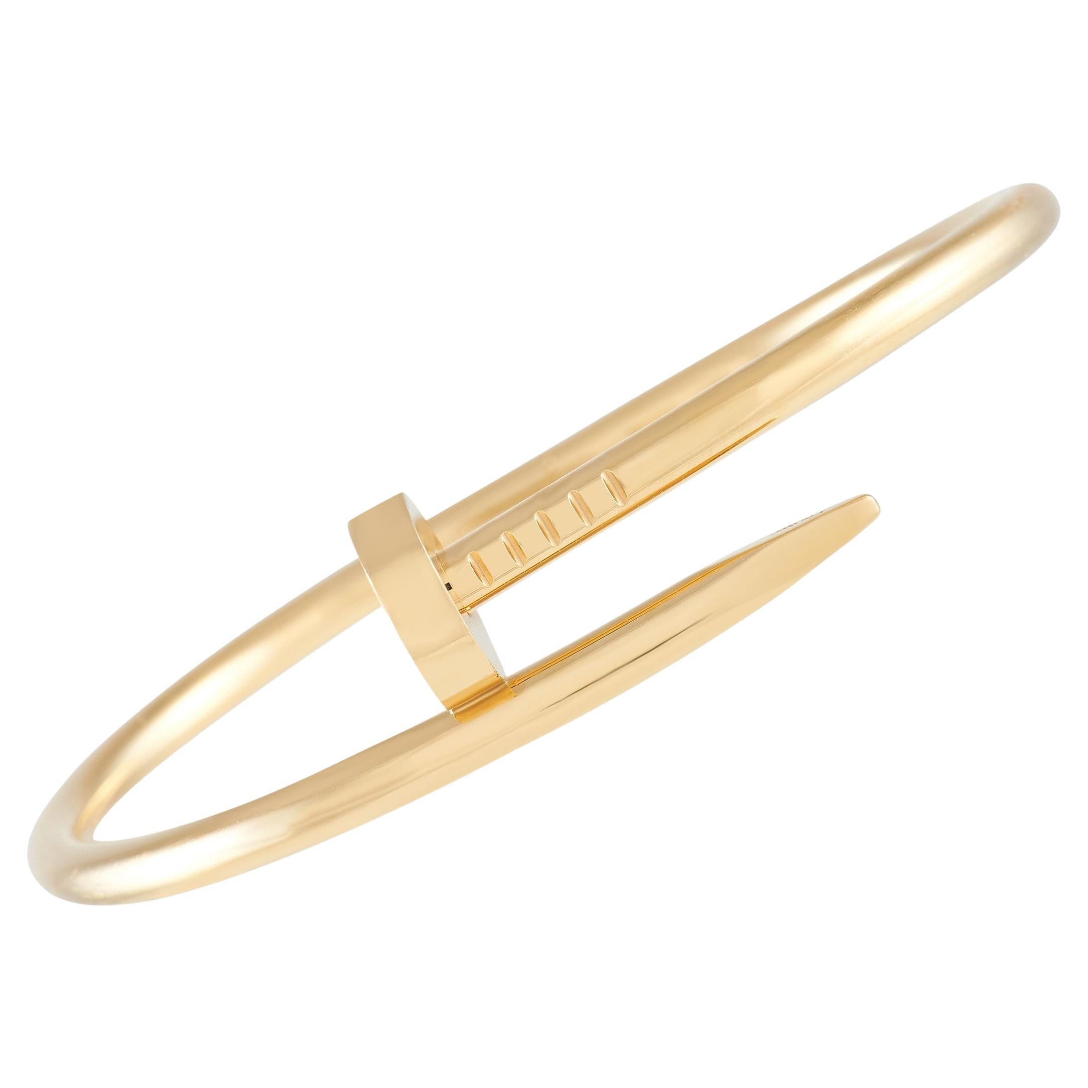 Cartier Juste un Clou 18K Yellow Gold Bracelet For Sale at 1stDibs
