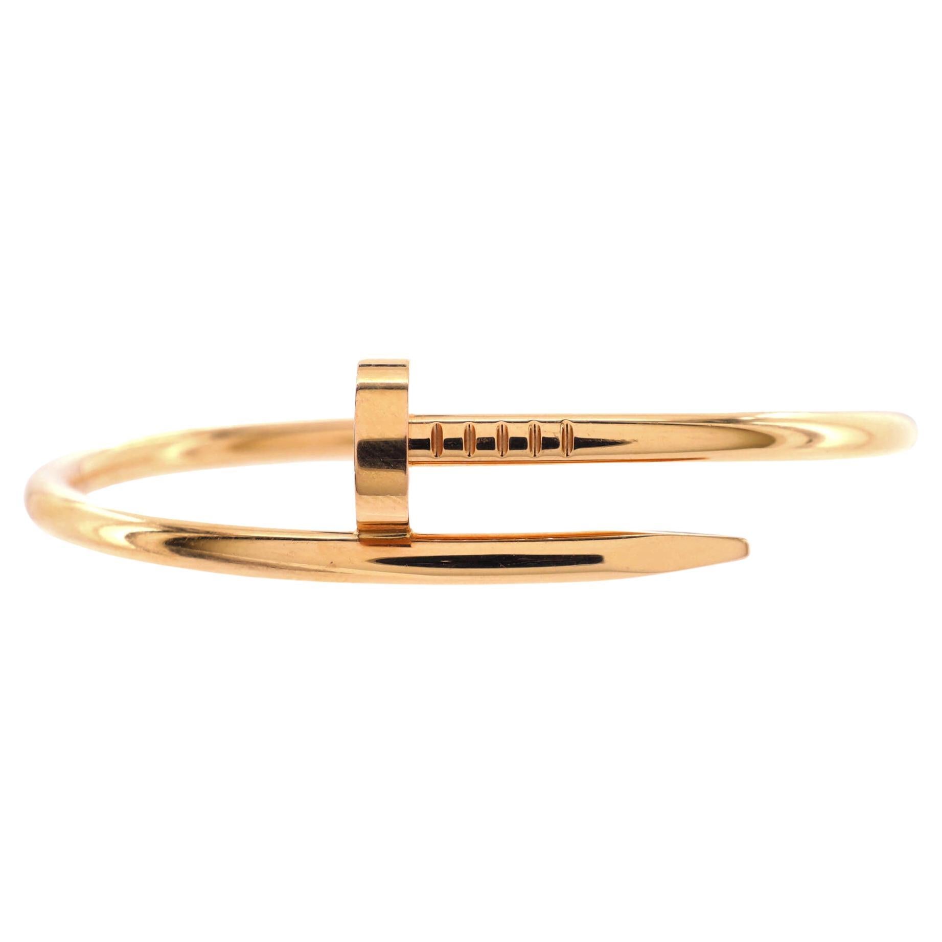 Cartier Juste Un Clou 18 Karat Rose Gold Bracelet For Sale at 1stDibs