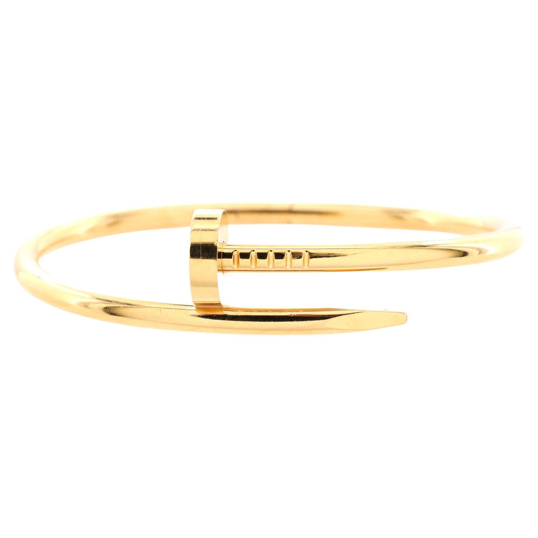 Cartier Juste Un Clou Bracelet 18k Yellow Gold Classic at 1stDibs | how to wear juste un clou ring