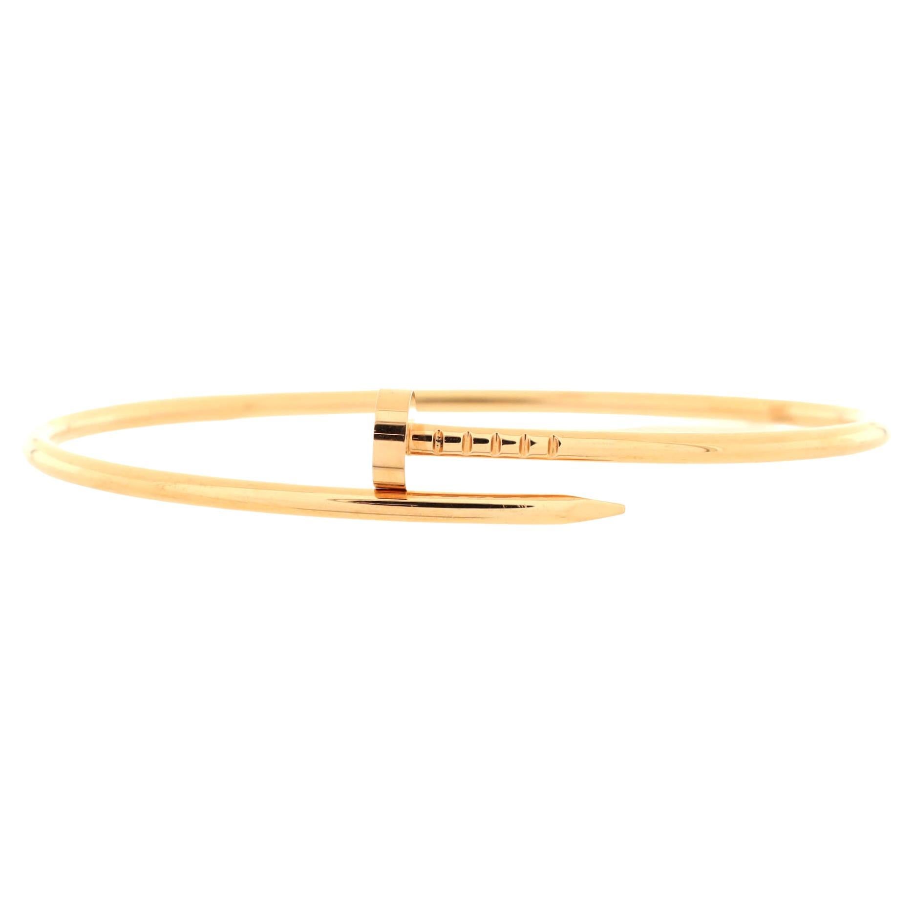 Cartier Juste un Clou Bracelet 18K Yellow Gold Small For Sale at 1stDibs