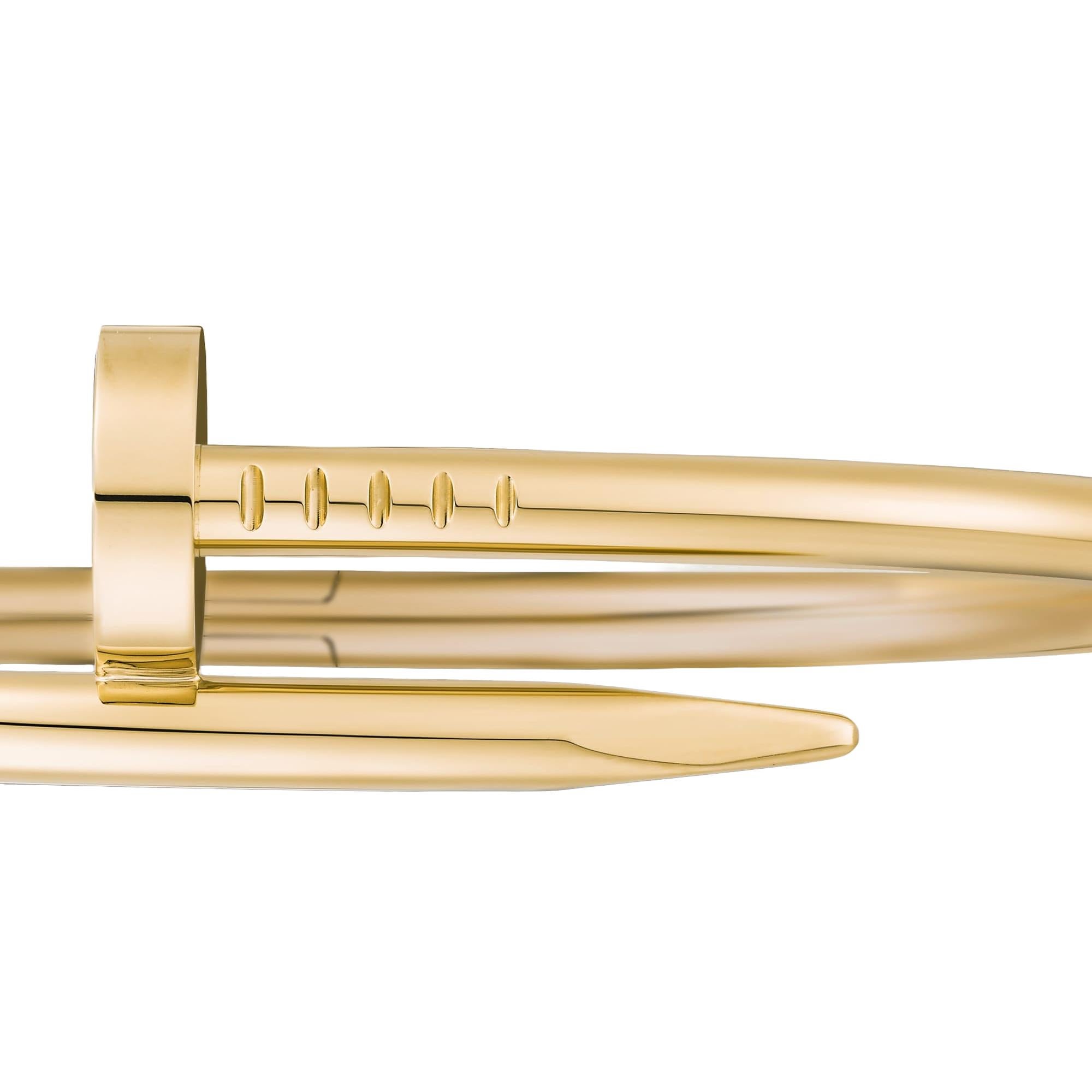 Cartier Juste un Clou Bracelet Size 15 Classic 18K Yellow Gold For Sale ...