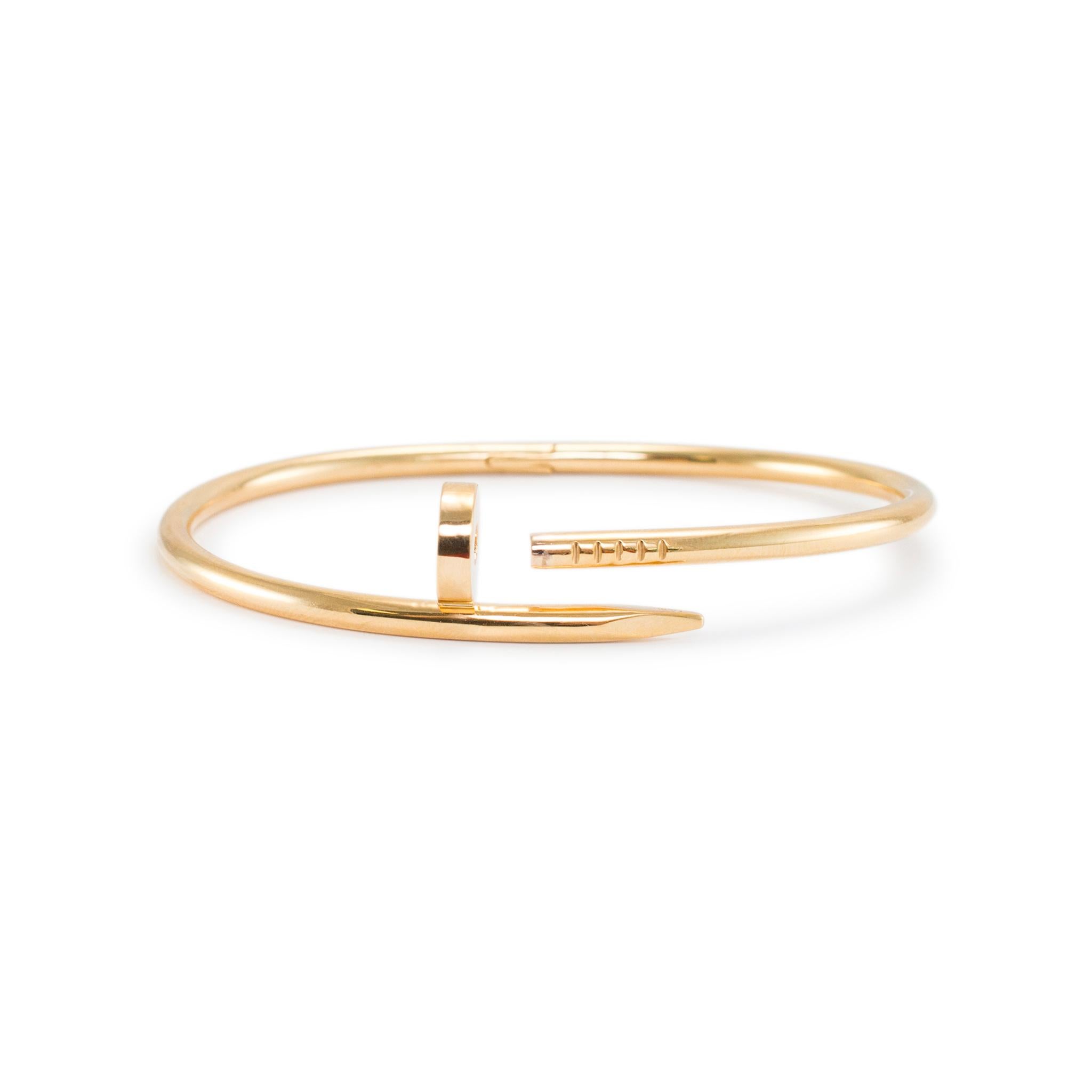 Cartier Juste Un Clou Classic 18K Yellow Gold Nail Bangle Bracelet For Sale at 1stDibs | nail ...