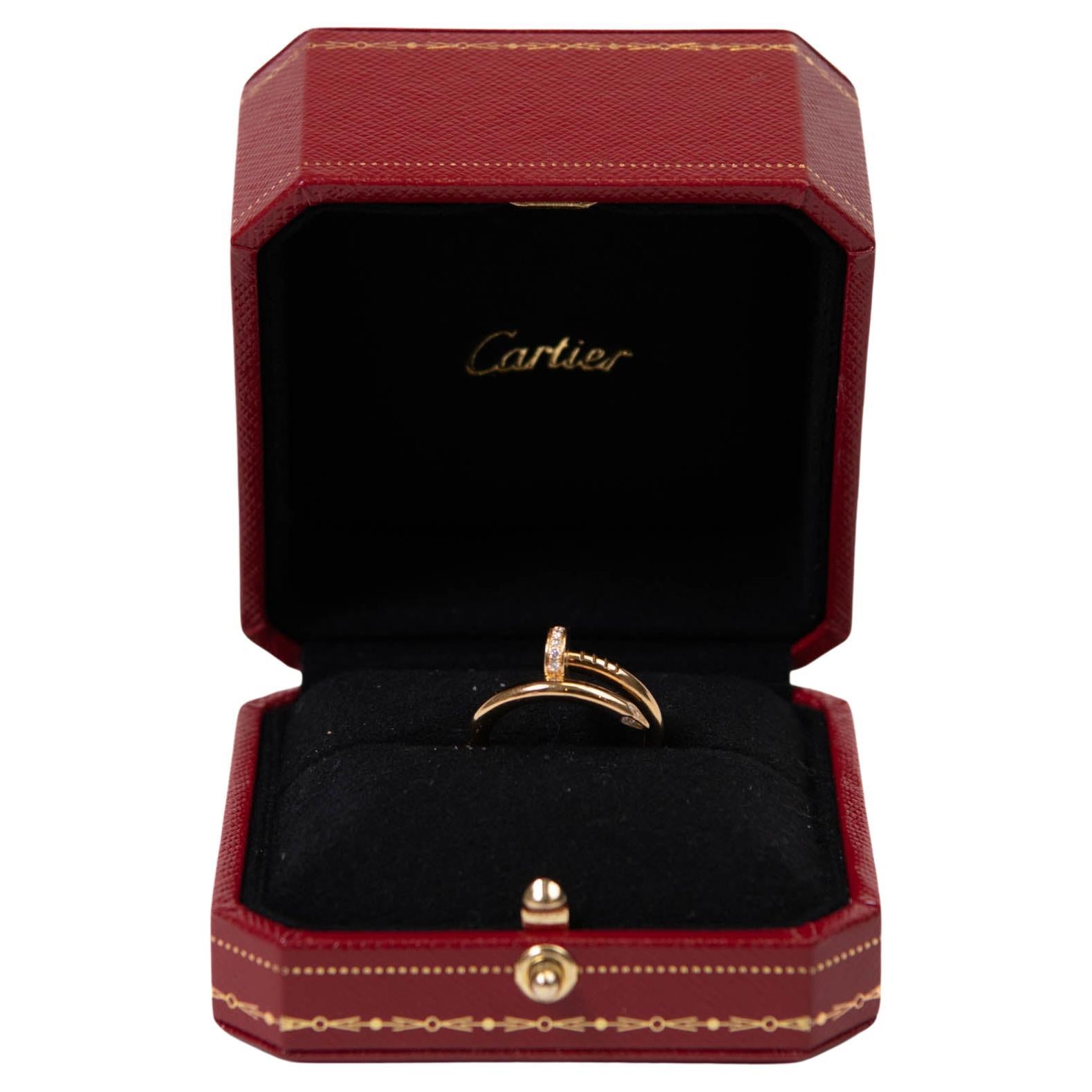 Cartier Juste un Clou 18K Yellow Gold Diamond Ring For Sale at 1stDibs