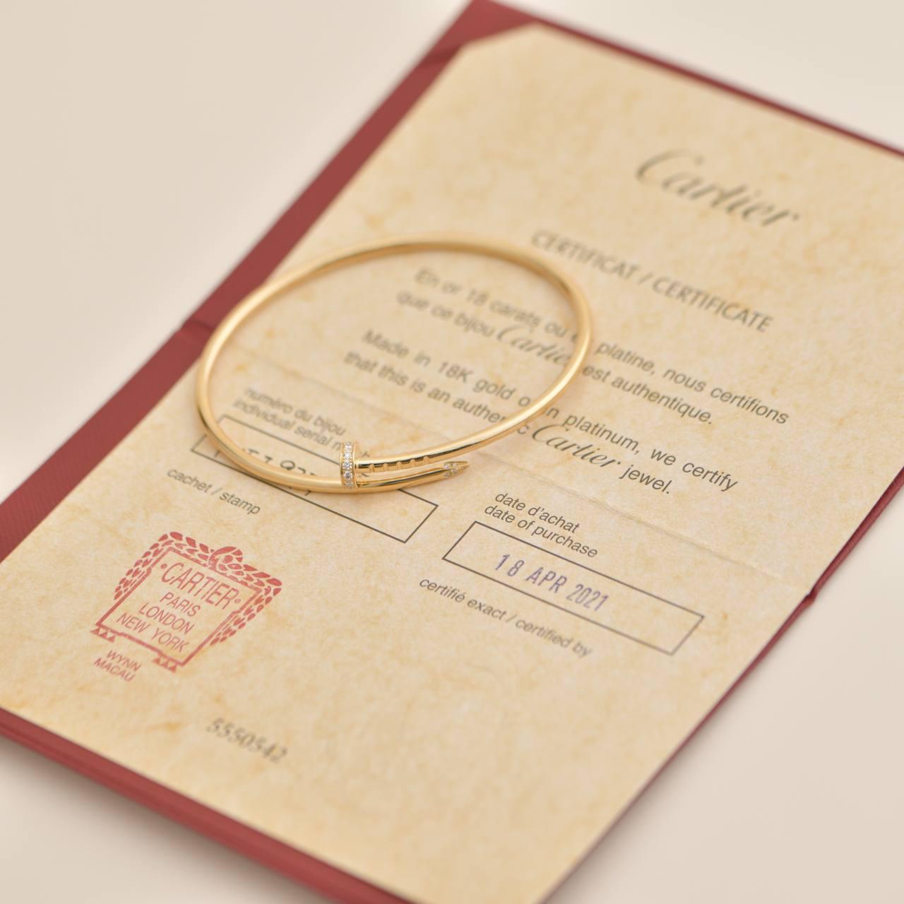 Cartier Juste Un Clou Diamond Bracelet Yellow Gold at 1stDibs ...