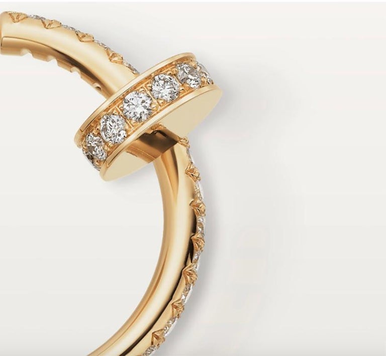 Cartier Juste Un Clou Diamond Earrings in 18K Yellow Gold at 1stDibs