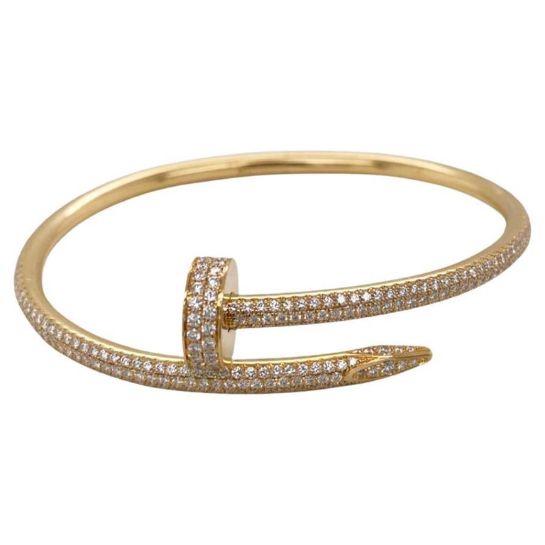Cartier Montre Juste Un Clou en or jaune 18 carats pavé de diamants En ...