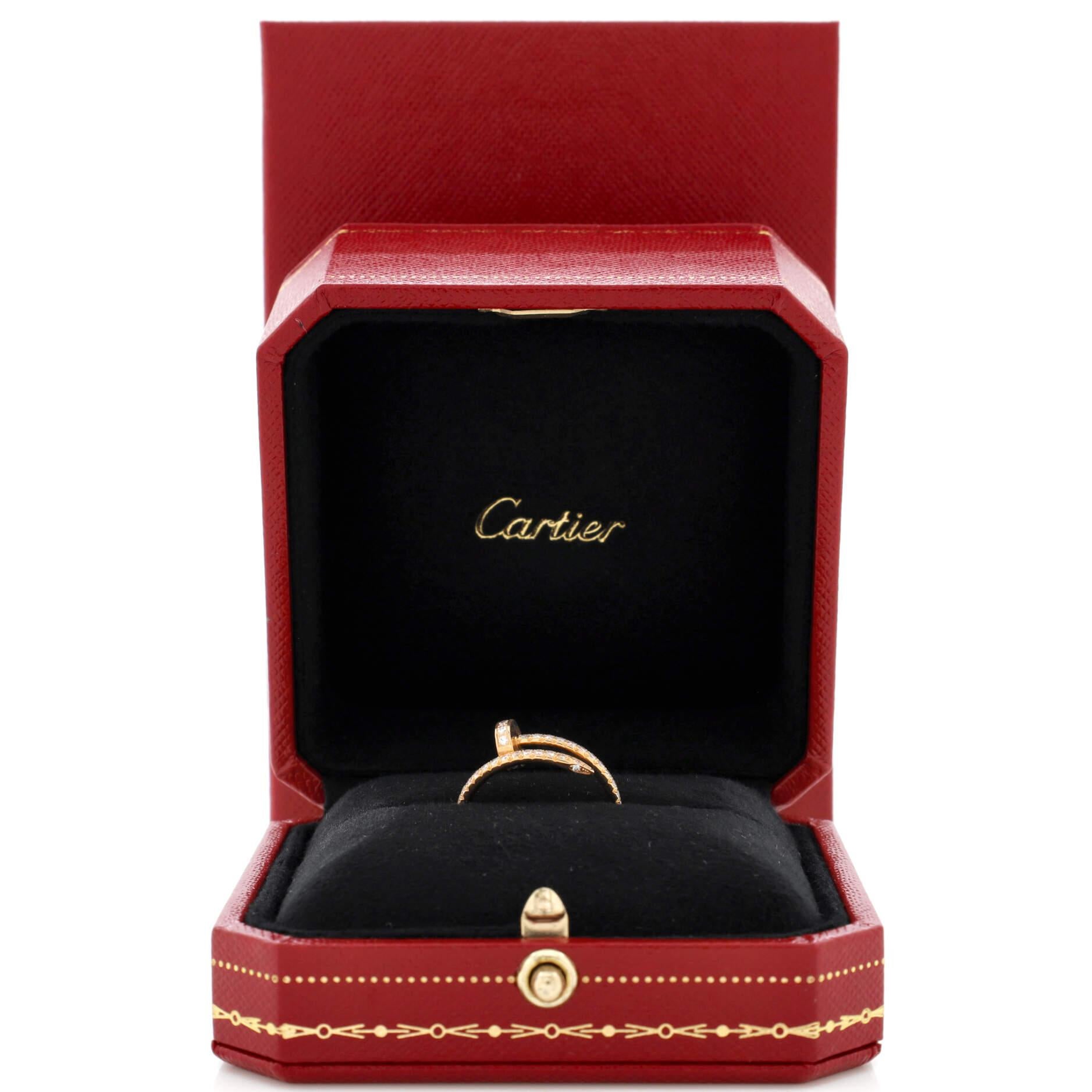 Cartier Juste un Clou Paved Ring 18K Rose Gold with Diamonds Small For ...