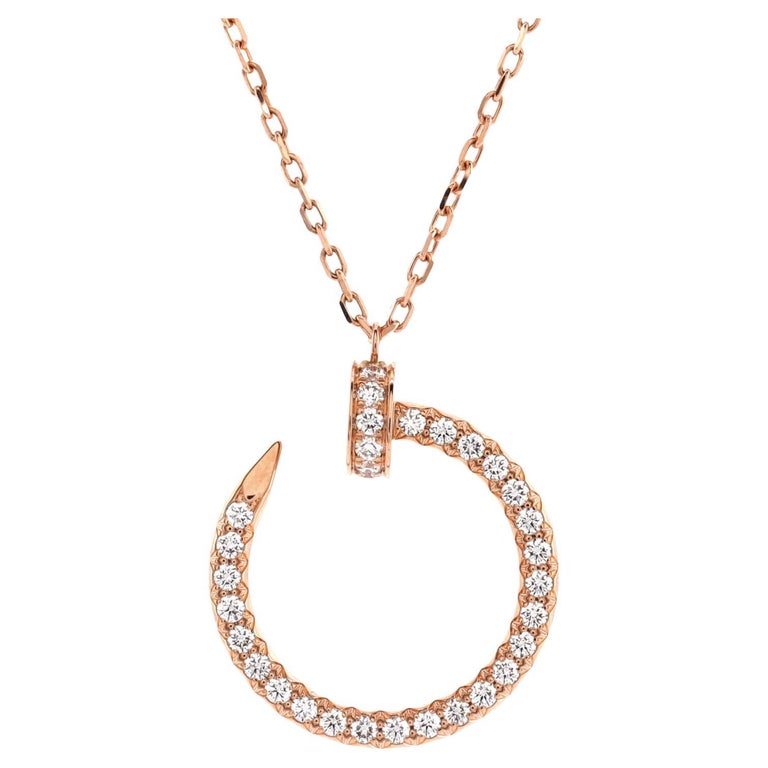 Cartier, collier pendentif Juste un Clou en or rose 18 carats et ...