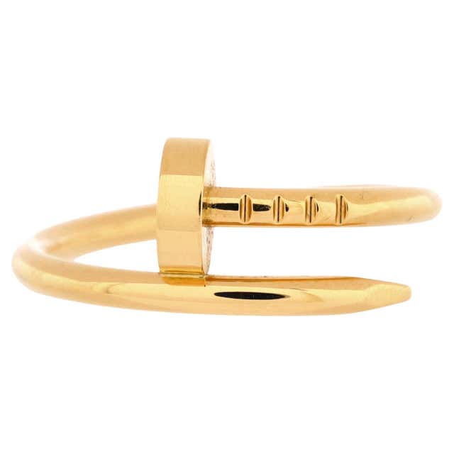 Cartier Juste Un Clou 013ct 22 Brilliant Cut Diamond 18k Yellow Gold Ring For Sale At 1stdibs