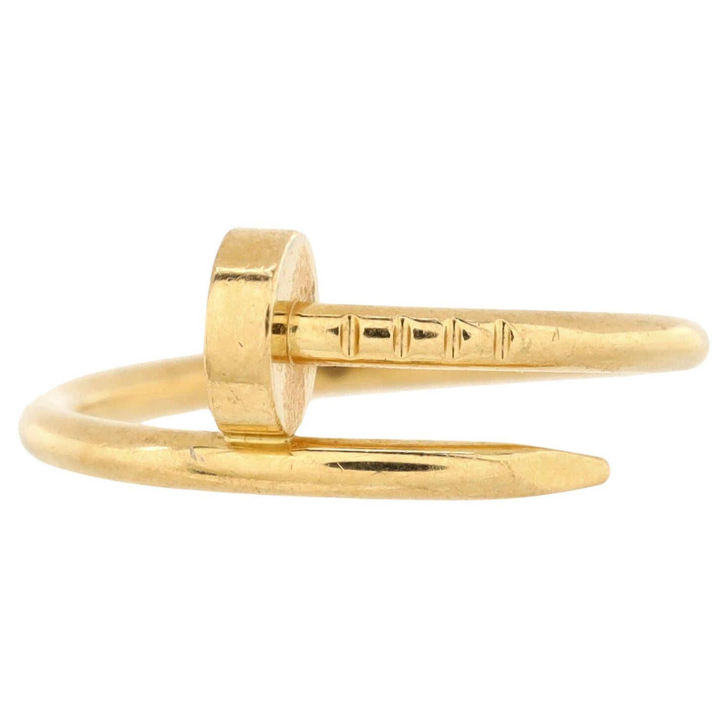 Cartier Juste un Clou Ring 18K Yellow Gold Small For Sale at 1stDibs