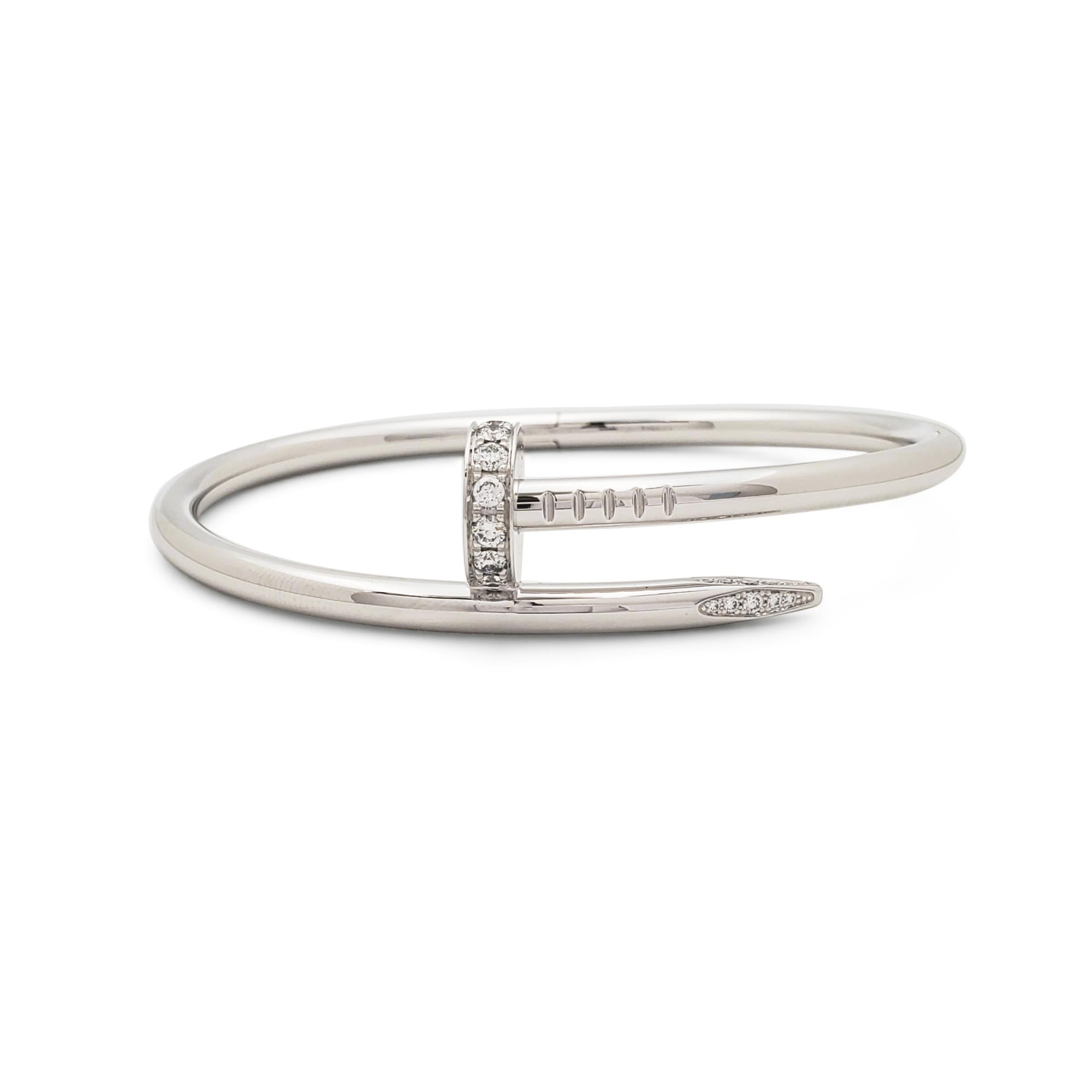 Cartier Juste Un Clou White Gold and Diamond Bracelet at 1stDibs ...