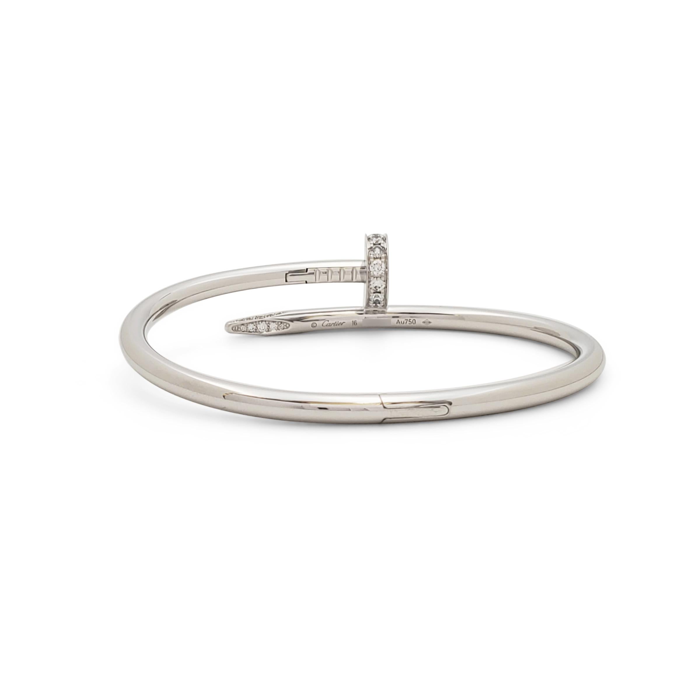 Cartier Juste Un Clou White Gold and Diamond Bracelet at 1stDibs ...