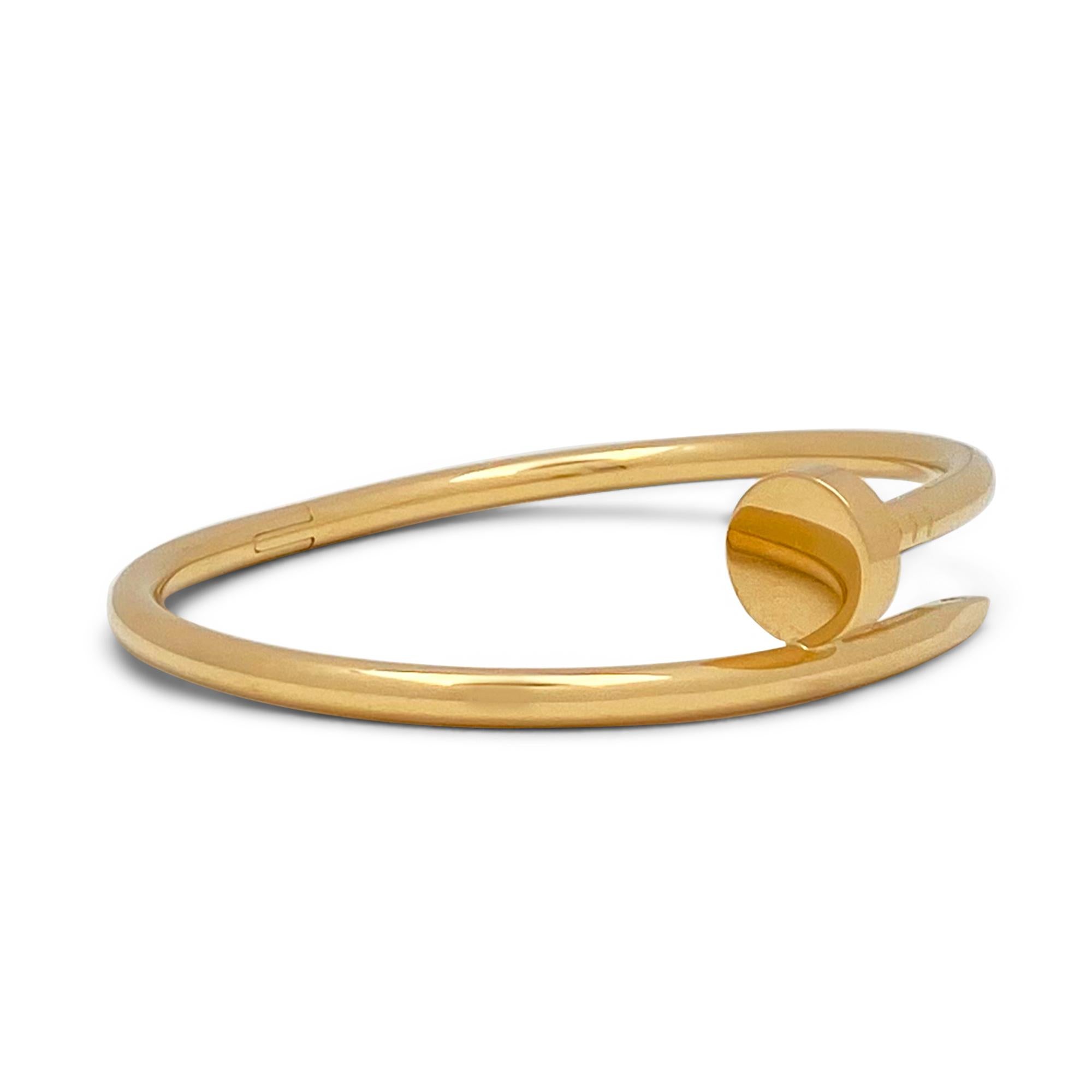Cartier Juste un Clou Yellow Gold Bracelet, Classic Model at 1stDibs | juste un clou bracelet ...