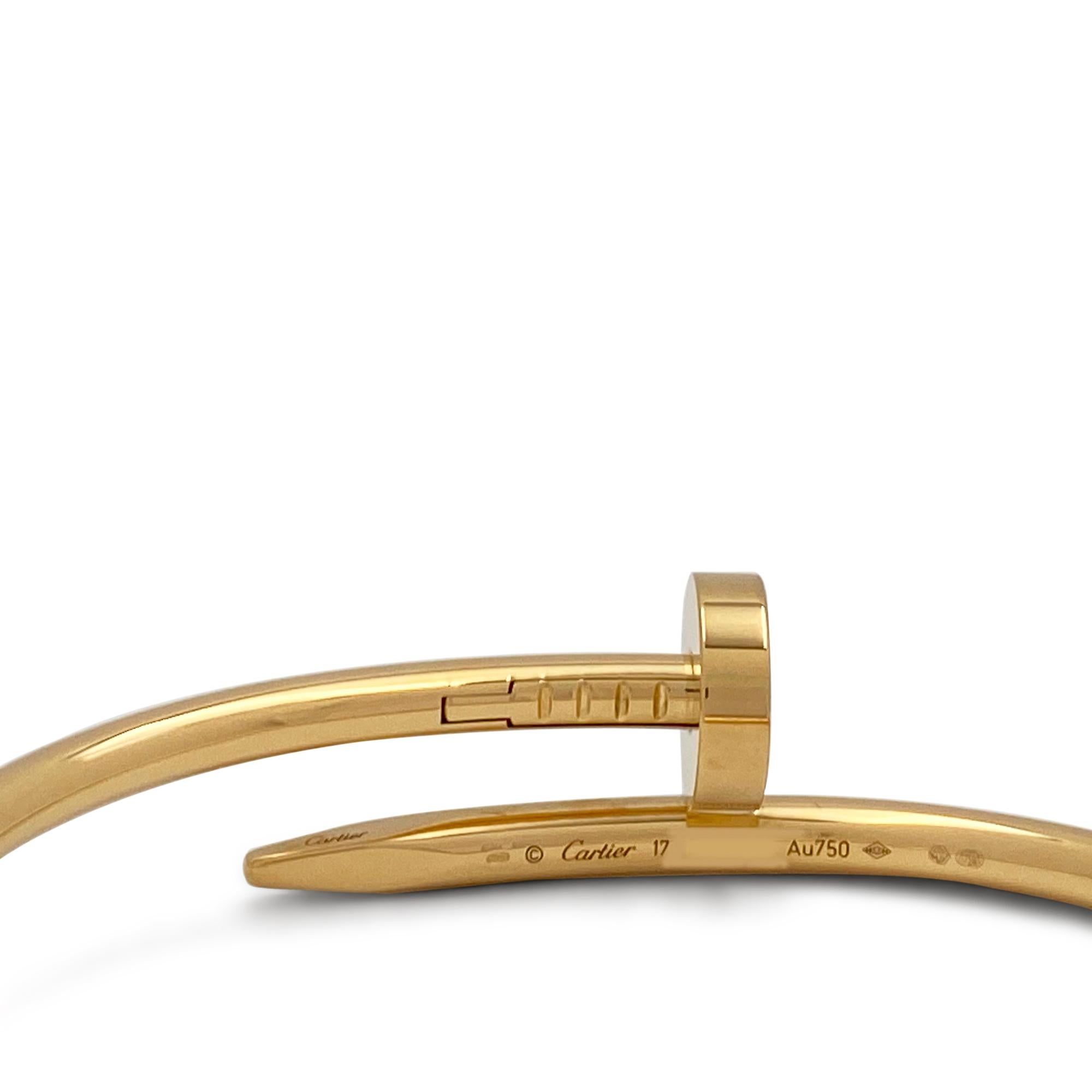 Cartier Juste un Clou Yellow Gold Bracelet, Classic Model at 1stDibs | juste un clou bracelet ...