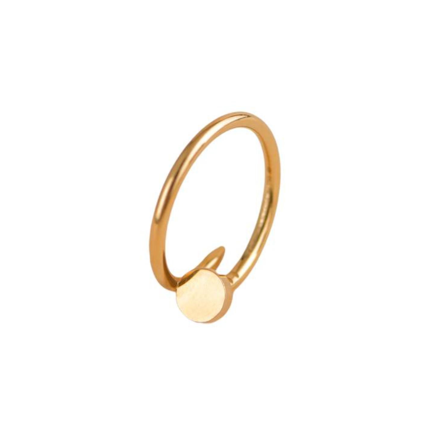 Cartier Juste un Clou Yellow Gold Ring Small Model Size 53 For Sale at ...