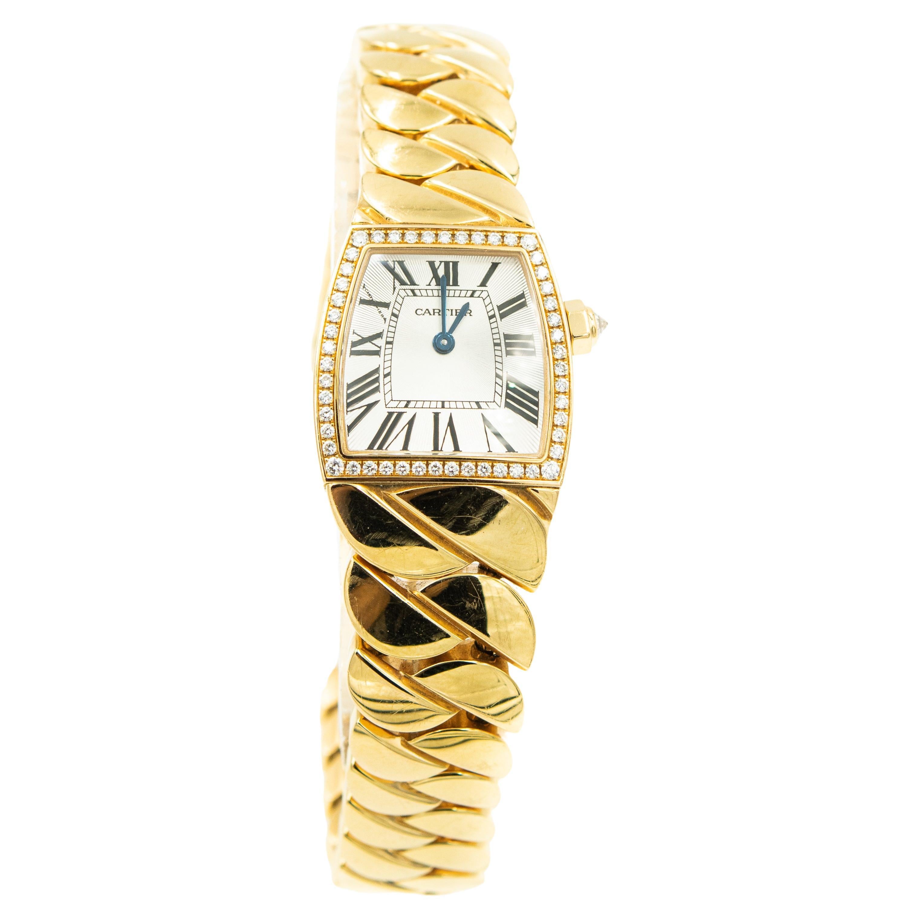 Cartier Yellow Gold Cristallor Rectangular Wristwatch with Cut Corners ...