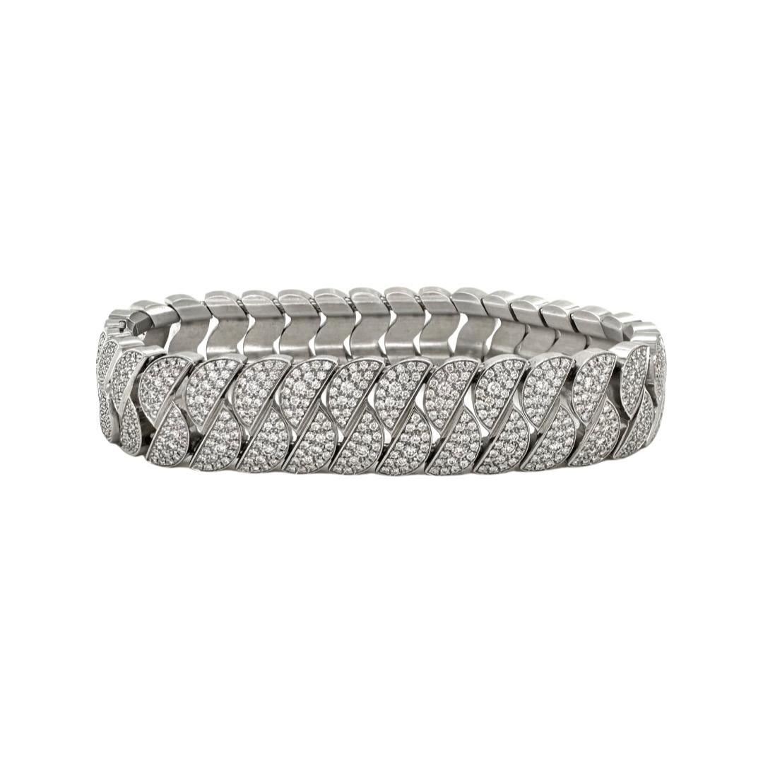 Cartier La Dona Double-Row Diamond Bracelet in 18k White Gold For Sale ...