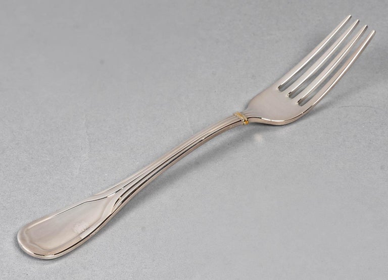Cartier La Maison Du Prince - 18 Starter Sweet Forks Silver Plated In ...