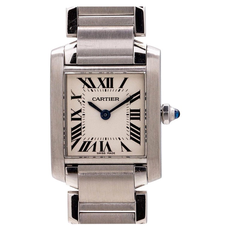 Cartier Ladies Tank Francaise Stainless Steel, circa 2000s For Sale at ...