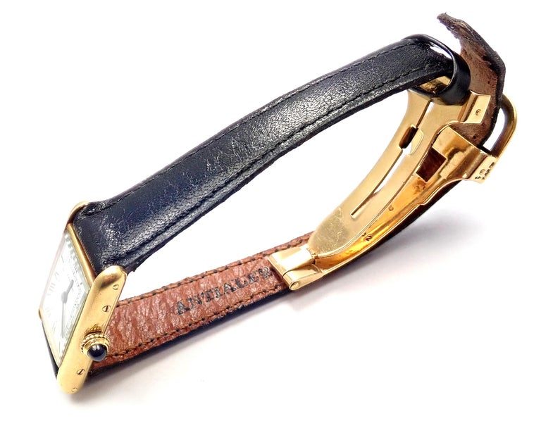 Cartier Ladies Yellow Gold Mini Tank Wristwatch at 1stDibs