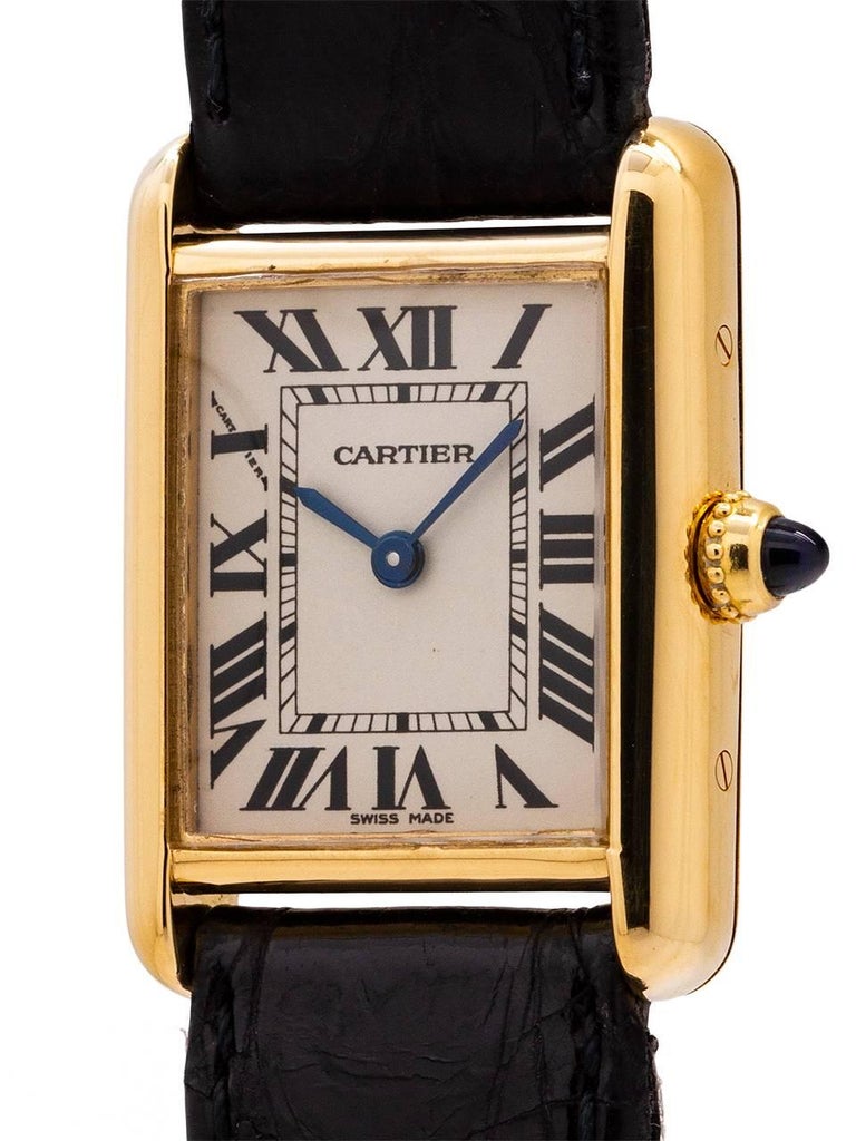 Cartier Ladies Yellow Gold Tank Louis quartz wristwatch, circa 1990s at ...