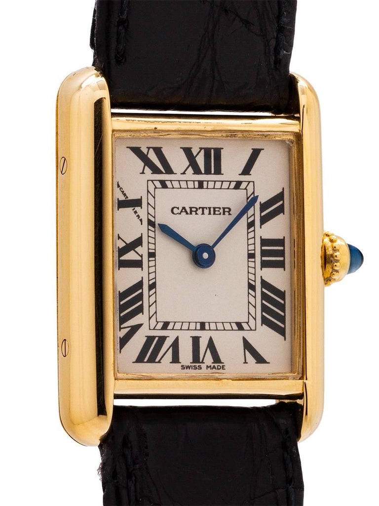 Cartier Ladies Yellow Gold Tank Louis quartz wristwatch, circa 1990s at ...