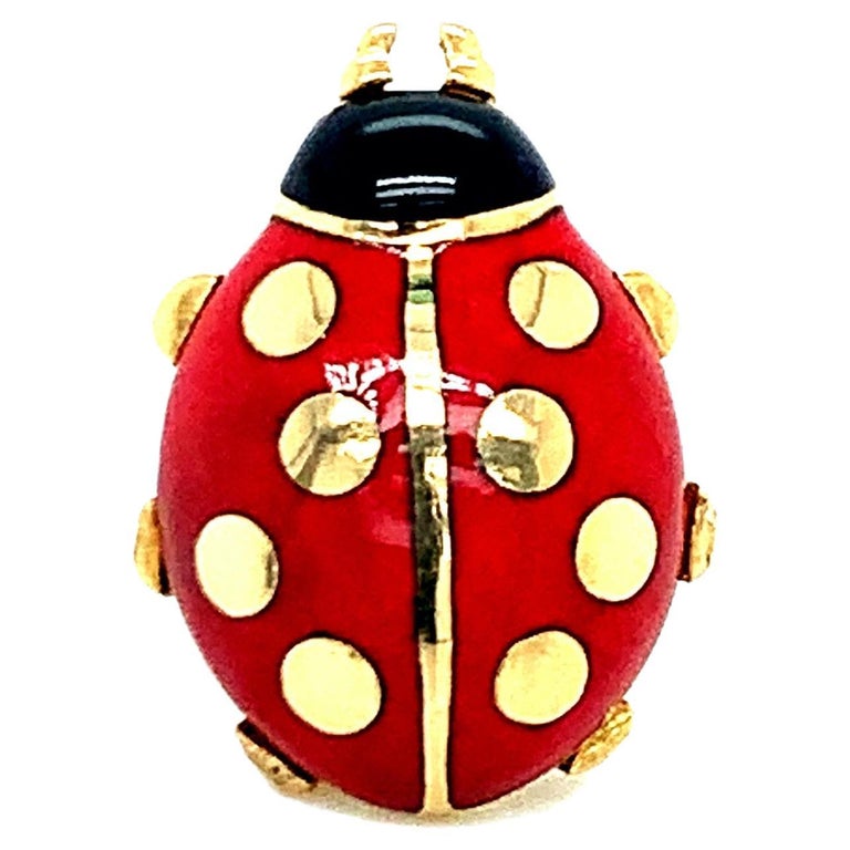 Cartier Ladybug Pin For Sale at 1stDibs