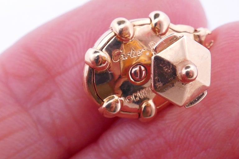 Cartier Ladybug Pin Gold Enamel For Sale at 1stDibs