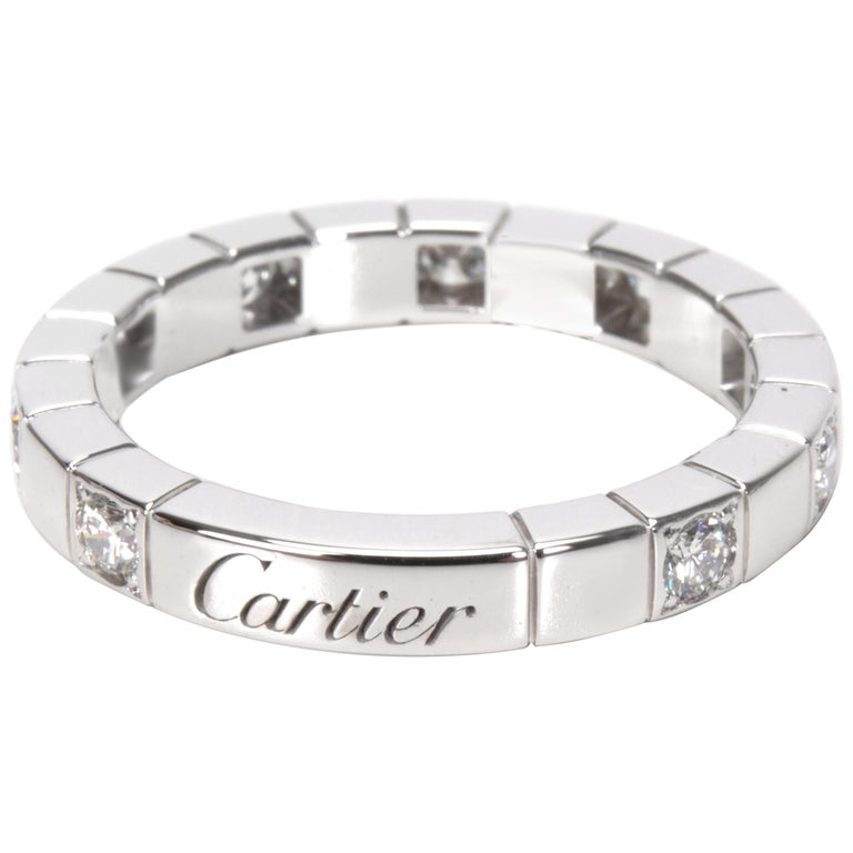 Cartier Lanieres Diamond Band in 18 Karat White Gold For Sale at 1stDibs