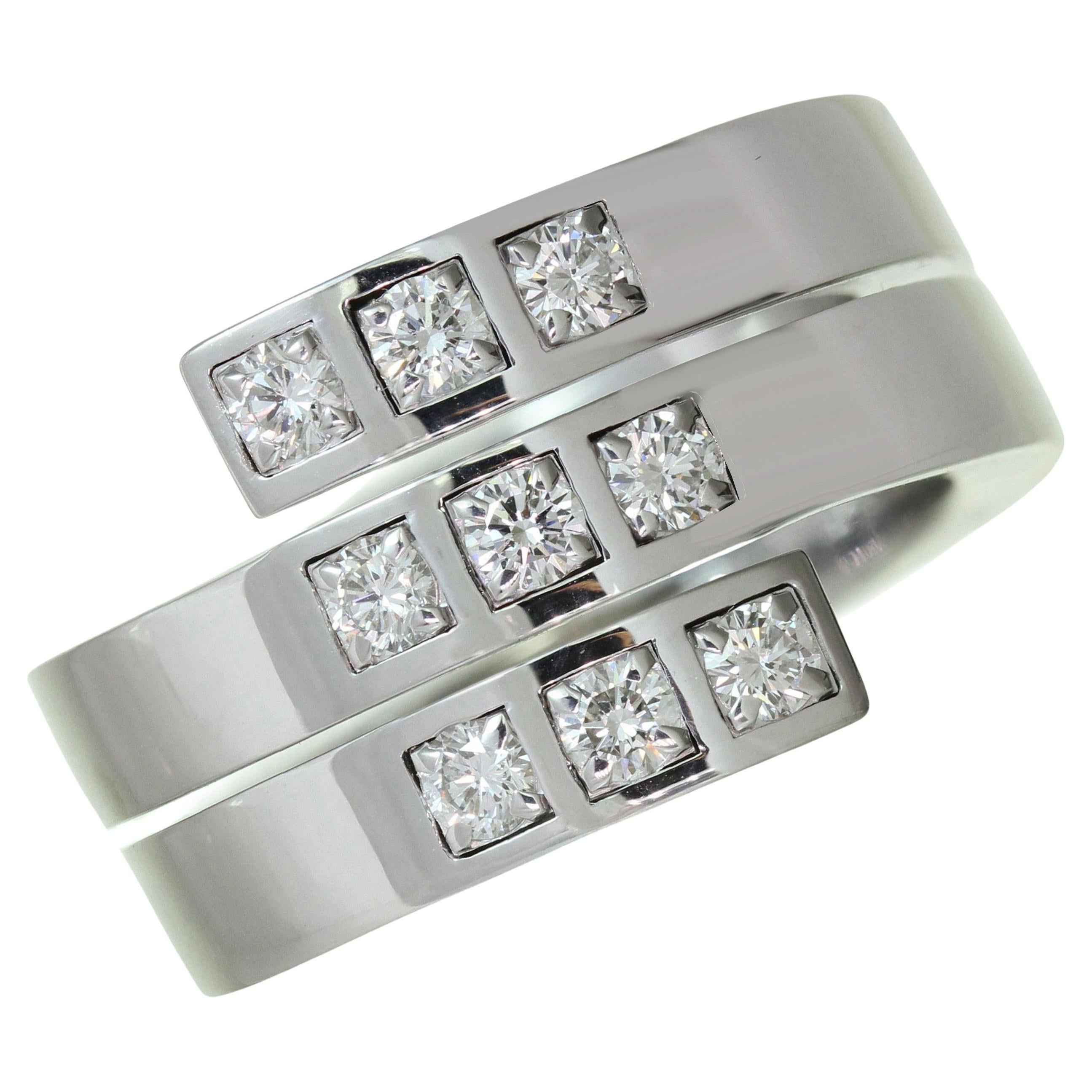 Cartier Love Me Diamond White and Yellow Gold Stackable Rings, Pair For ...