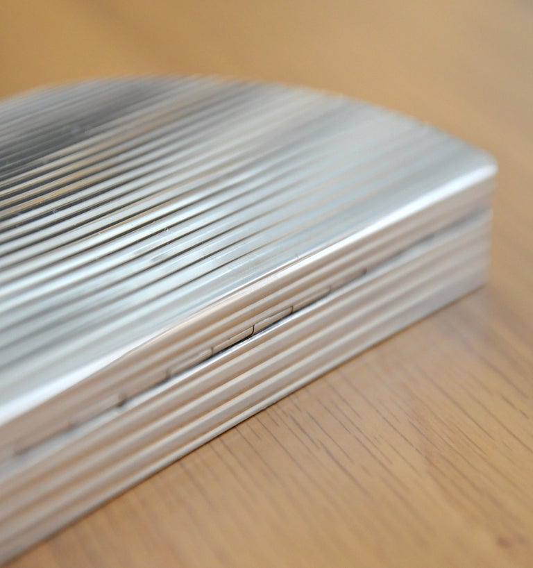 Cartier Large Art Deco Sterling Silver Box For Sale at 1stDibs