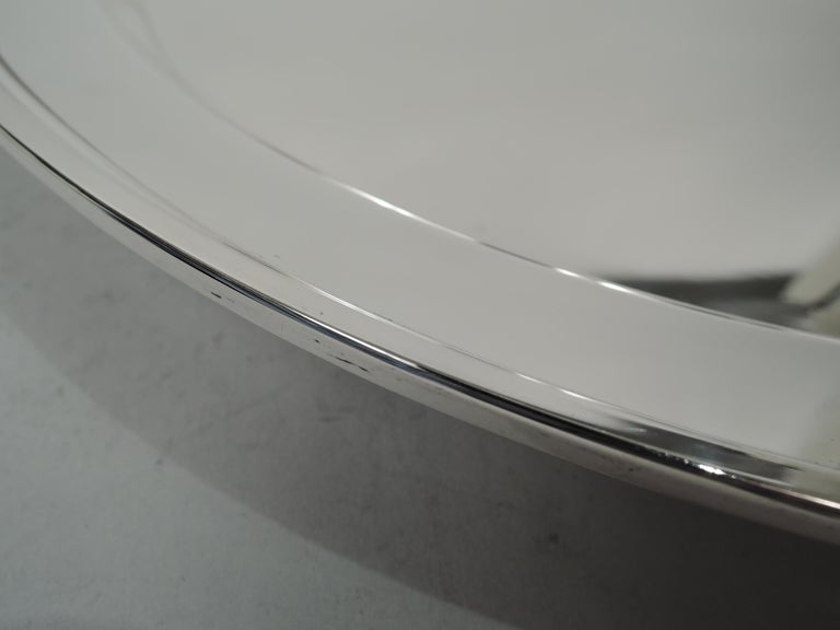 Cartier Large and Round Modern Sterling Silver Tray For Sale at 1stDibs
