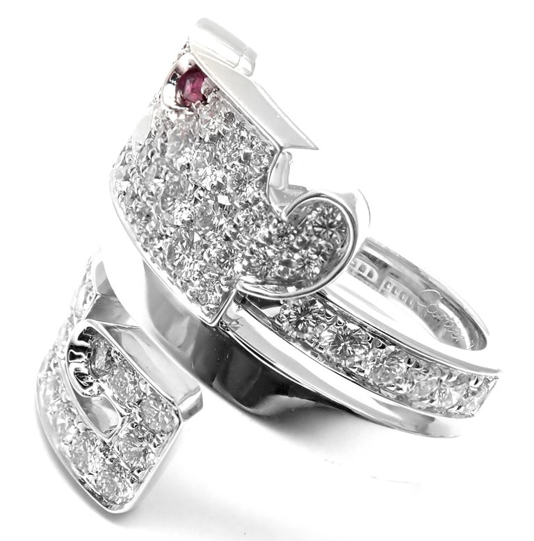 Cartier Le Baiser Du Dragon Ruby Diamond Gold Ring at 1stDibs | cartier ...