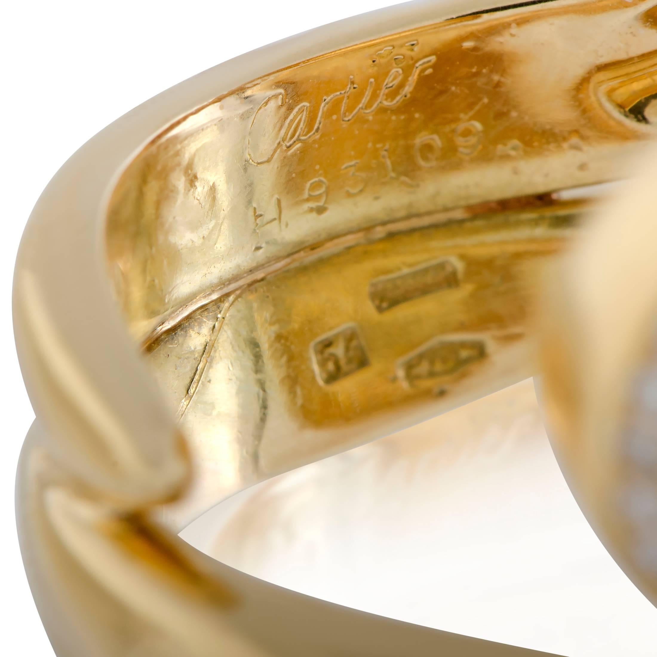 Cartier Le Yin et Le Yang Diamond Pave Yellow Gold Ring at 1stDibs